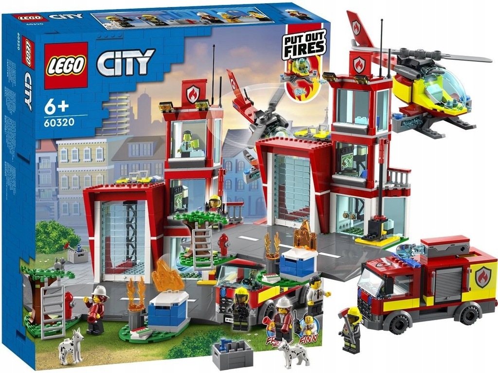 LEGO City Remiza Strażacka Klocki Zestaw 60320 - 12772252219 ...