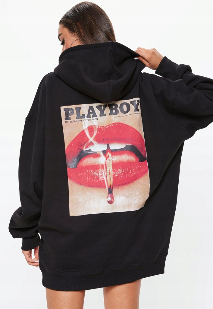 B16R004 BLUZA OVERSIZE PLAYBOY MISSGUIDED S - 7953282161 - oficjalne archiwum Allegro