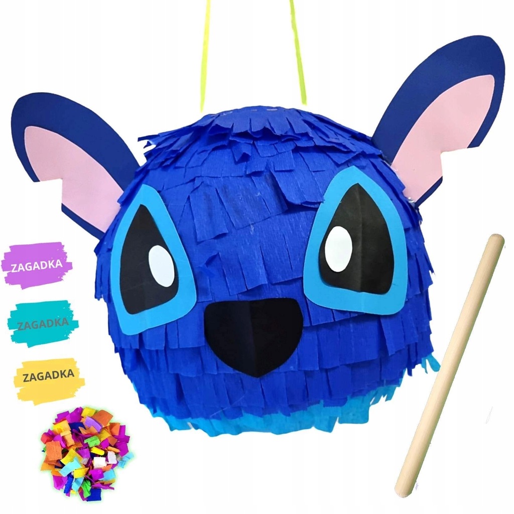 DUŻA PINIATA STICH + GRATISY PINATA STICZ URODZINY - 11662849786 ...