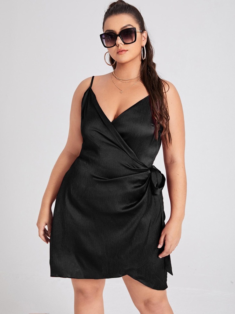 SHEIN SUKIENKA ELEGANCKA MINI CZARNA 48 4XL - 14192531016 - oficjalne archiwum Allegro