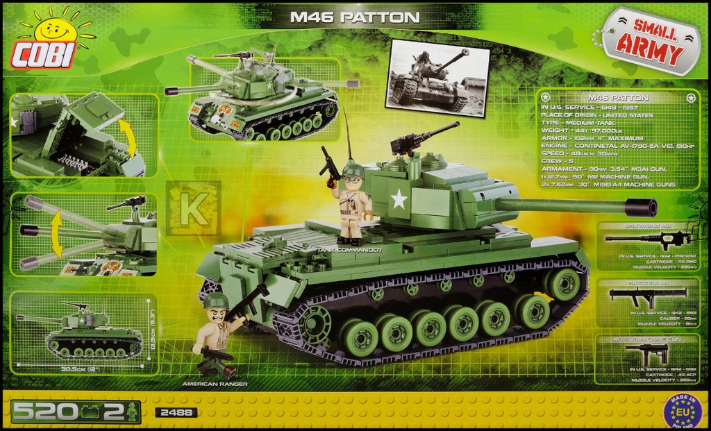 COBI Amerykański czołg średni M46 Patton (2488) - 6686494080 ...