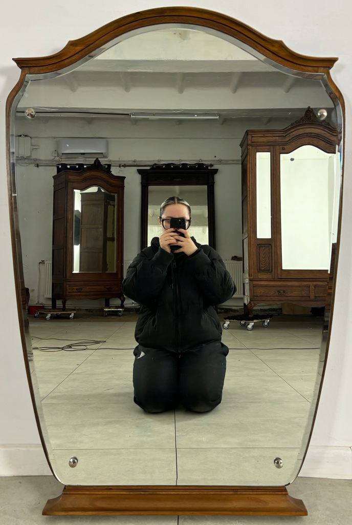 STYLOWE LUSTRO W ORZECHOWEJ RAMIE FRANCJA 765 - 15058061642 - oficjalne ...