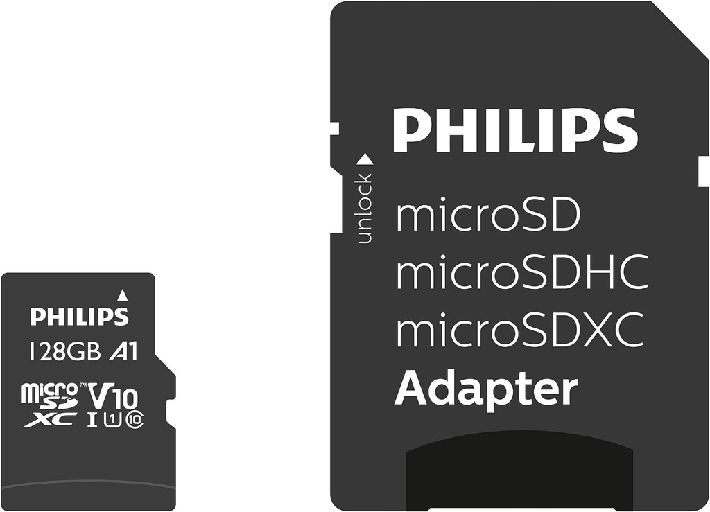 Karta pamięci PHILIPS Class SDXC Realna pojemność 116GB + Adapter ...