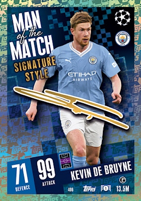 TOPPS_Match Attax UEFA 2023/24_Signature Style_MOTM_De Bruyne_406 ...