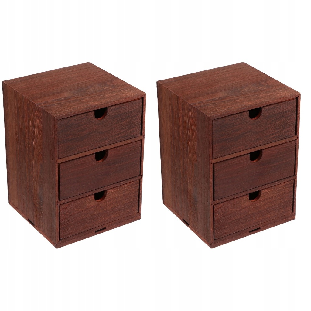 Drawer Storage Box Desk Wooden Cube Boxes 2 Pcs - 13596899136 ...