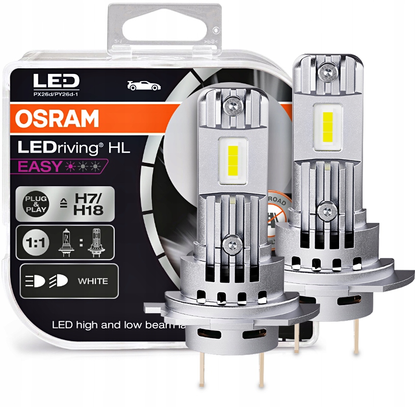 ŻARÓWKI H7 LED OSRAM LEDriving HL EASY H7/H18 KPL - 13151194234 - oficjalne archiwum Allegro