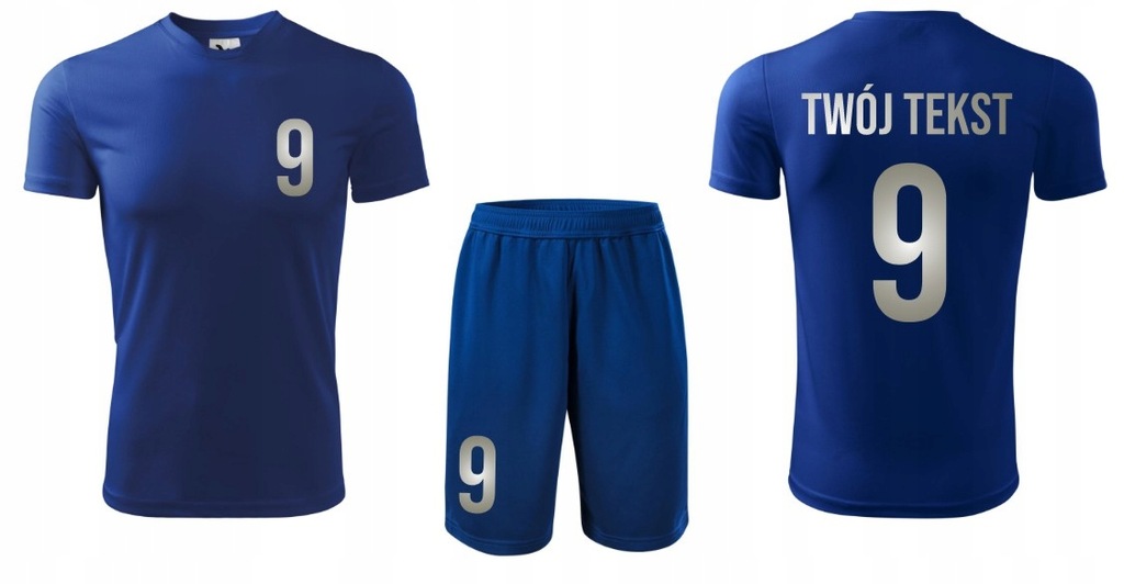 STRÓJ PIŁKARSKI Z WŁASNYM NADRUKIEM NAPISEM 122 PREZENT DLA DZIECKA ...