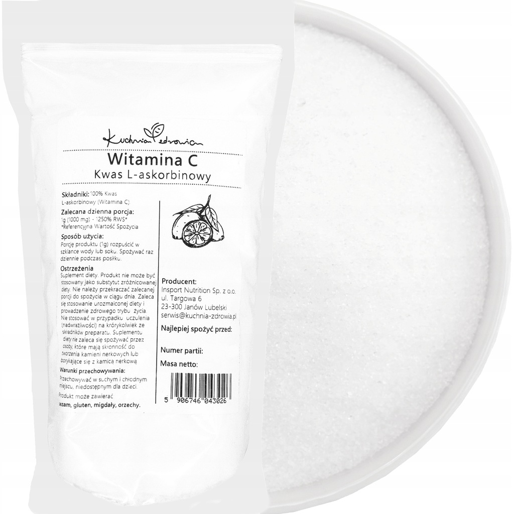 Witamina C KUCHNIA ZDROWIA 1kg kwas L-askorbinowy - 14140889167 - oficjalne archiwum Allegro