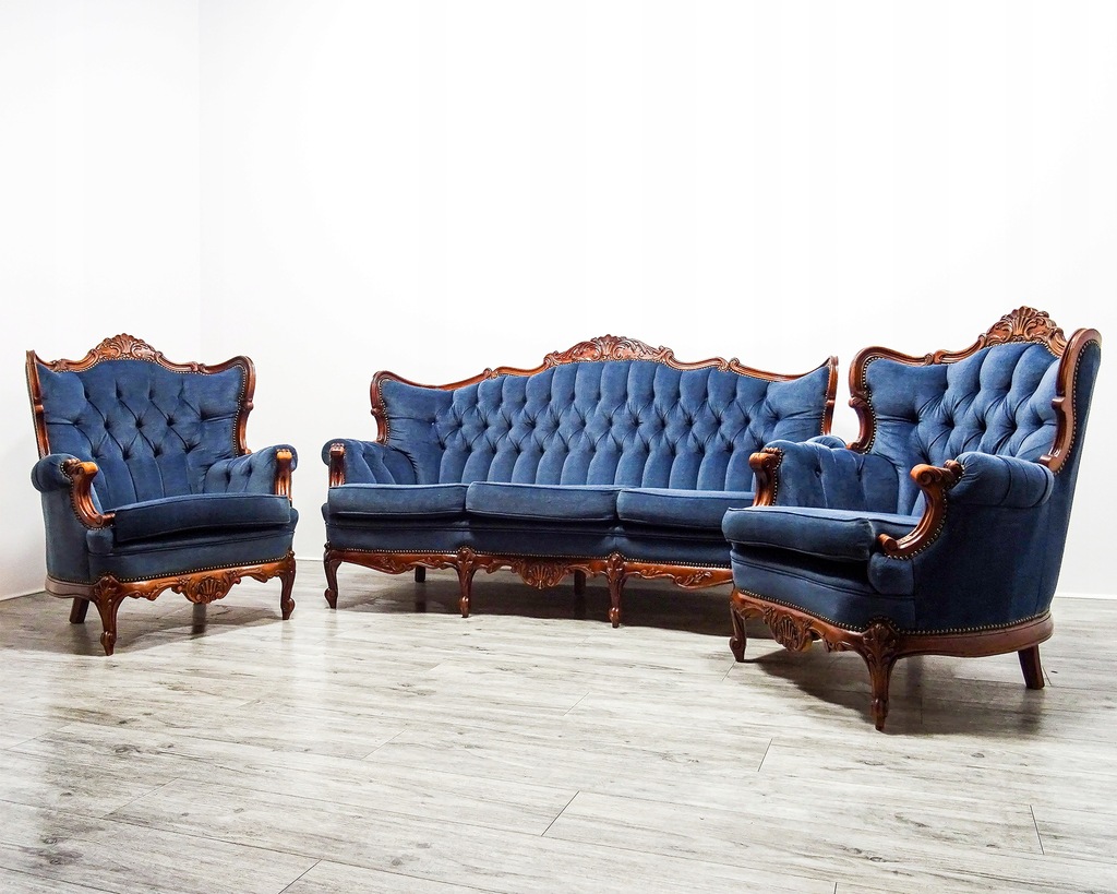 LUDWIK Meble do SALONU BUK Sofa + 2 Fotele PLUSZ - 13601116472 ...