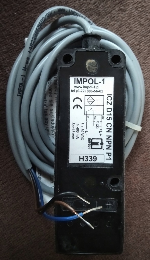 Czujnik indukcyjny IMPOL-1 ICZ D15 CN NPN P1 - 9967748463 - oficjalne archiwum Allegro