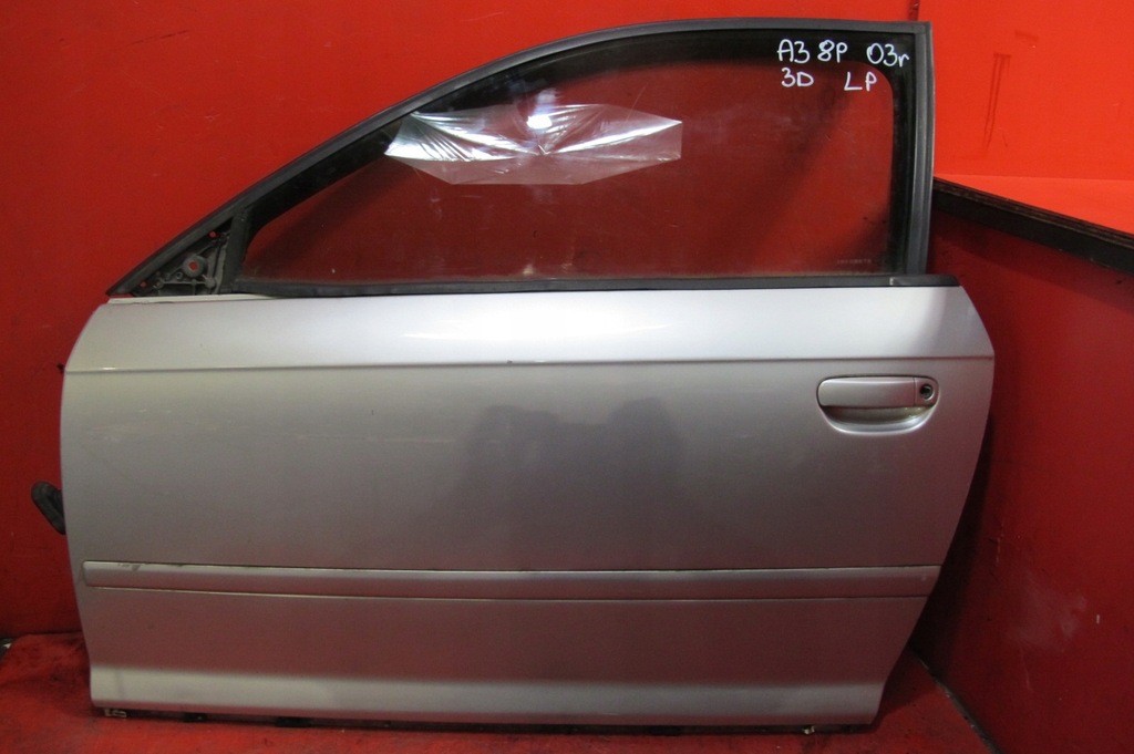 AUDI A3 8P 3D 03- DRZWI LEWE PRZÓD SILNICZEK PODNOŚNIK SZYBA ZAMEK LY7W - 15529636890 ...