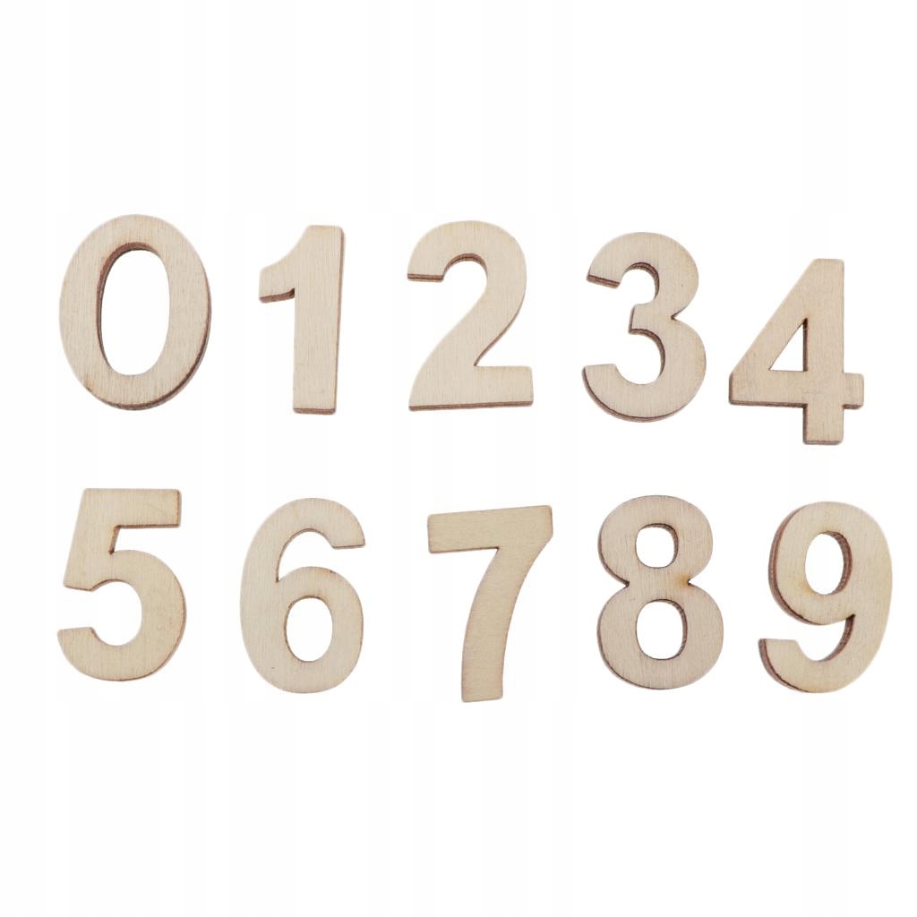 50 drewniane cyfry ozdoby z drewna idealne do - 12690579986 - oficjalne archiwum Allegro