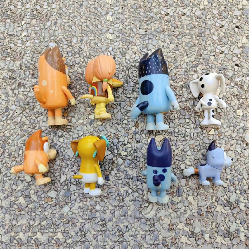 BLUEY ZESTAW RODZINA 8 FIGURKI BLUE DINGO - 12705205293 - oficjalne ...