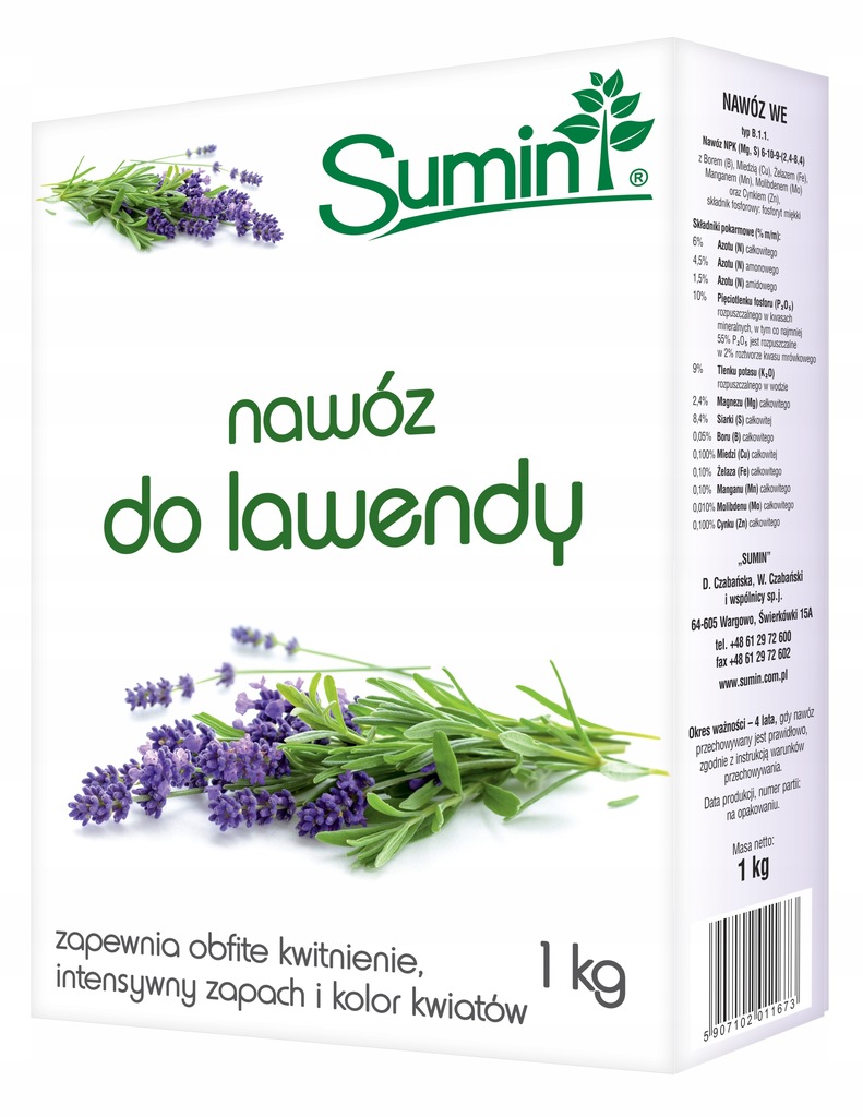 Nawóz Do Lawendy Optymalny Skład 1 kg Sumin - 12200210404 - oficjalne archiwum Allegro