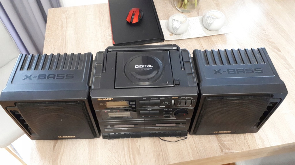 Magnetofon Sharp X-bass - 9814006301 - oficjalne archiwum Allegro