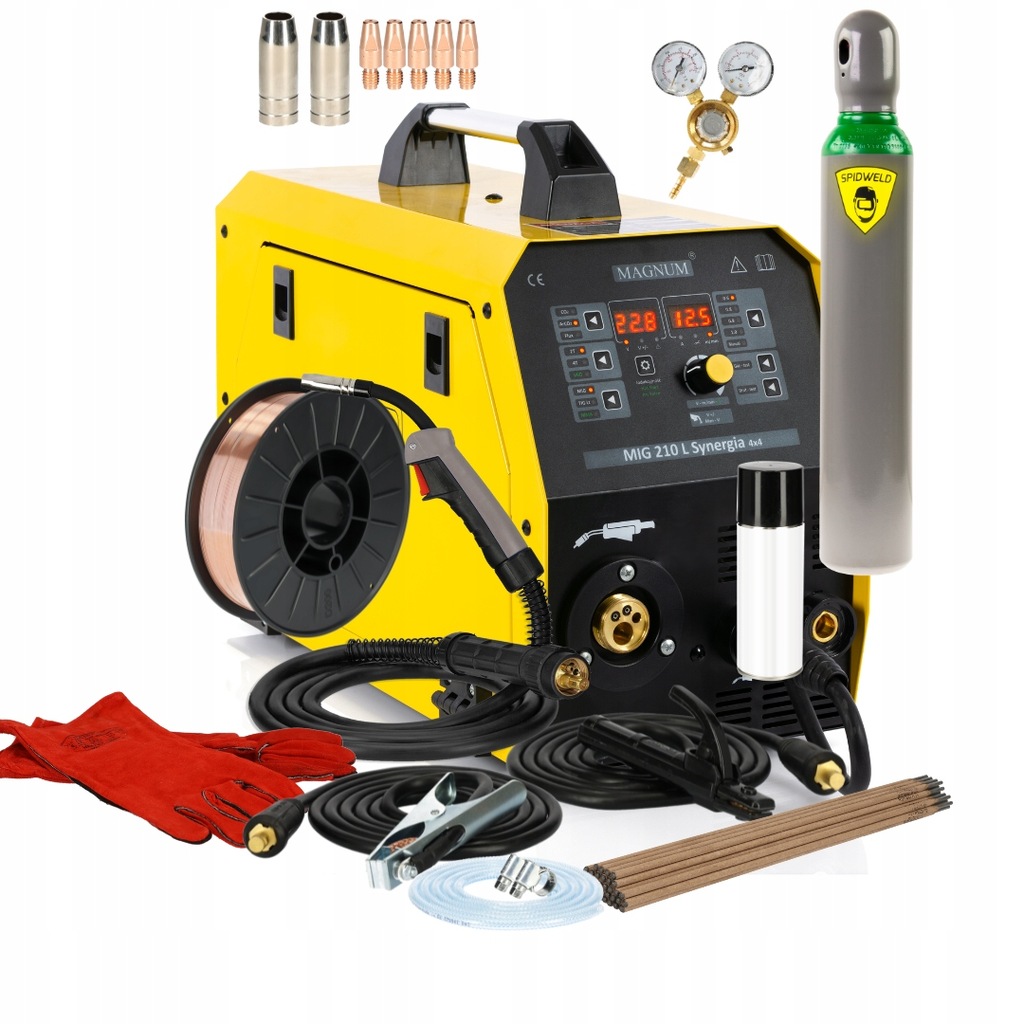 Spawarka inwertorowa MIGOMAT mig mag synergia 230V 200A MMA Magnum Zestaw - 14487711953 ...