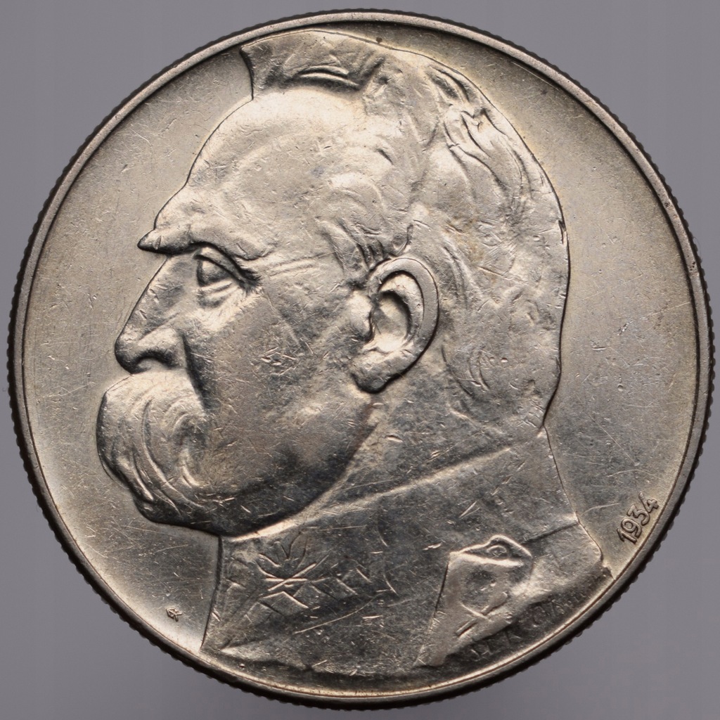 1934 II RP Józef Piłsudski orzeł strzelecki 10 zł - 12792564575 - oficjalne archiwum Allegro