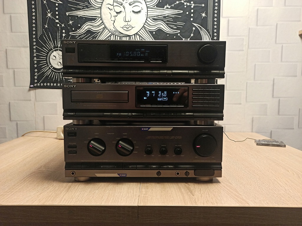 Wieża SONY LBT-D705 zestaw wzmacniacz Sony TA-D705 + ST-D705 + CDP-M42 ...