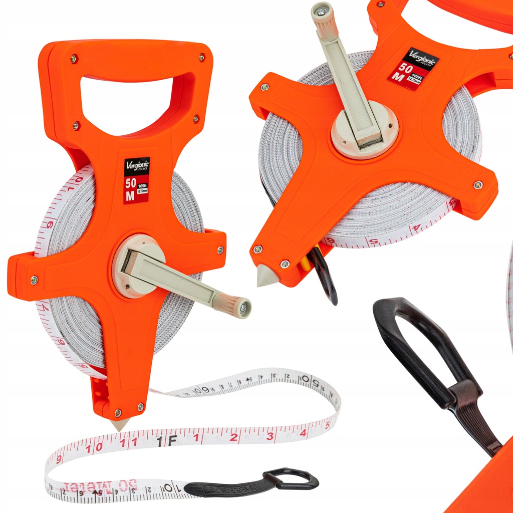 Taśma miernicza miara zwijana budowlana 50m - 13334541639 - oficjalne archiwum Allegro