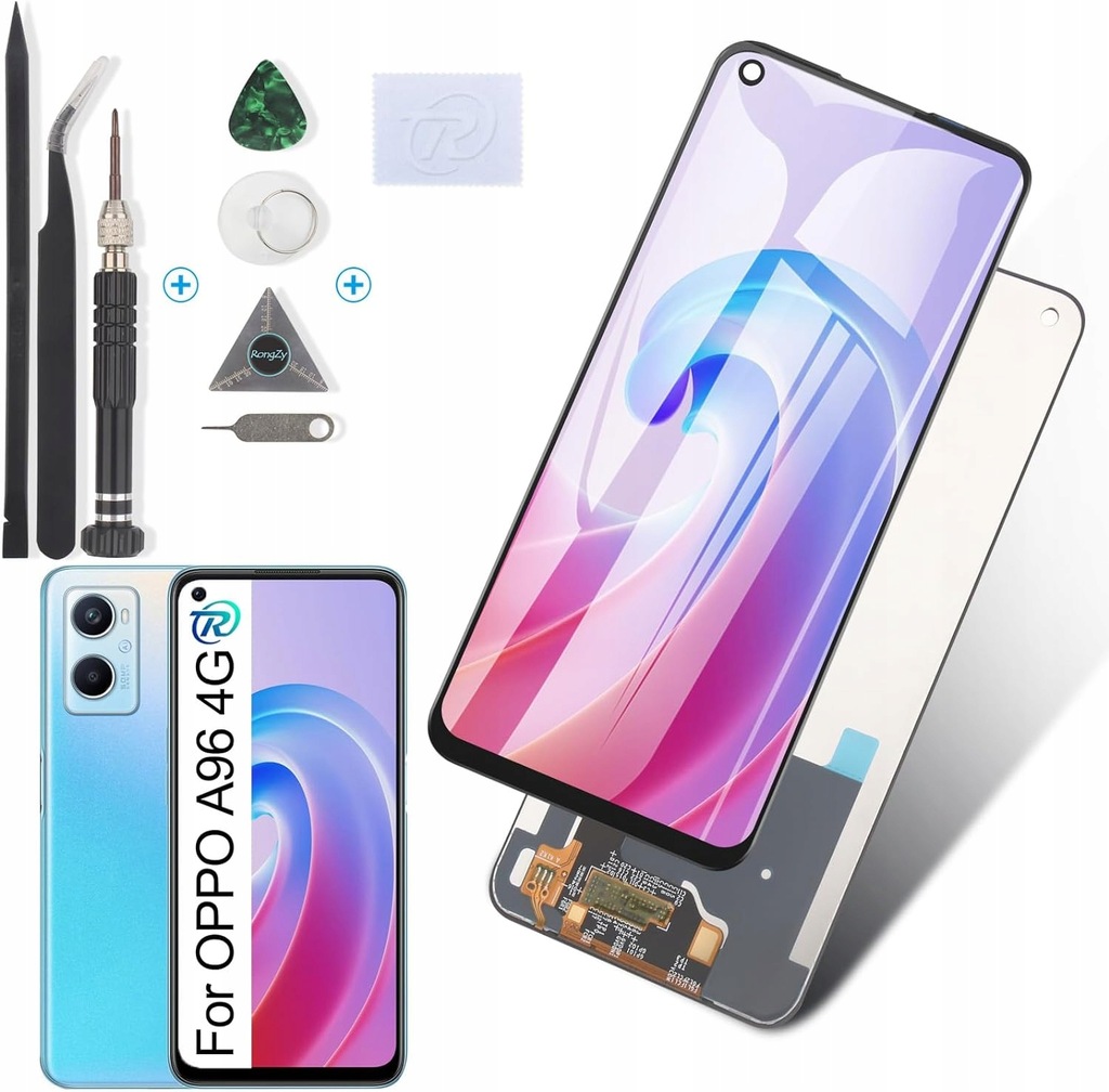 Wyświetlacz dotykowy do Oppo A96 4G CPH2333, z zestawem montażowym ...