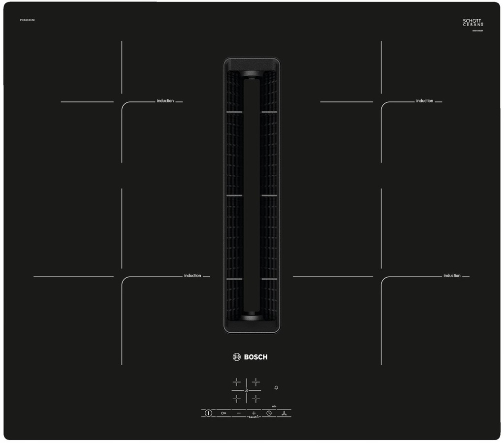 Płyta indukcyjna z wyciągiem Bosch PIE611B15E 60cm - 14336564153 ...