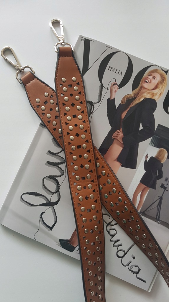 PASEK DO TOREBKI SZEROKI OZDOBNY BRĄZOWY - 8427624858 - oficjalne archiwum Allegro