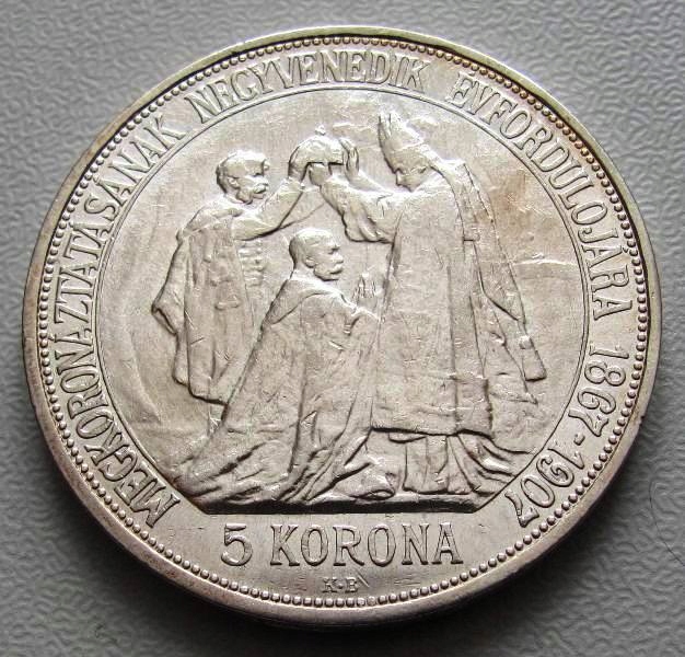 WĘGRY 5 KORON 1907 FRANCISZEK JÓZEF I KORONACJA - 12789619859 ...