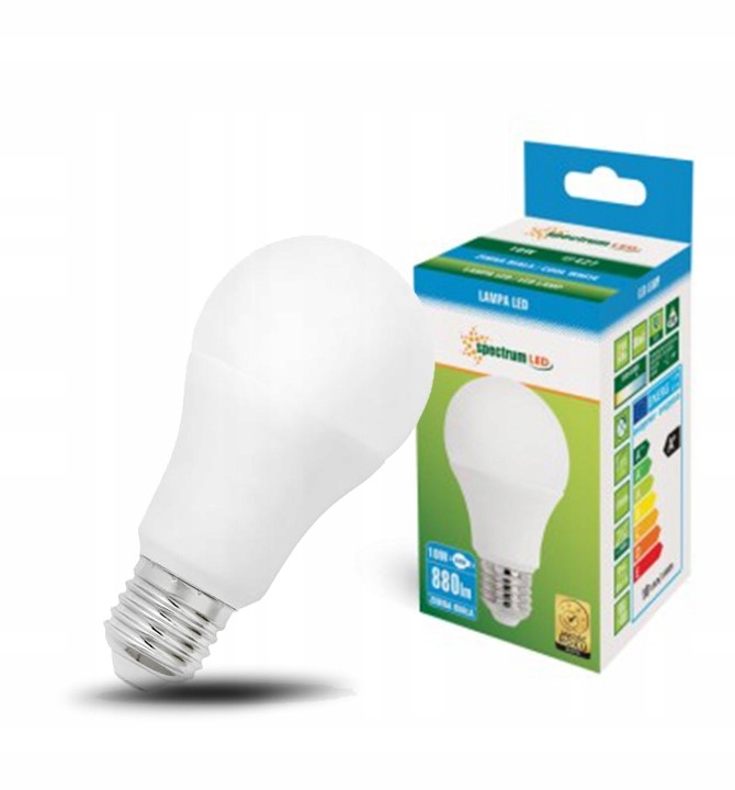 Żarówka LED Duży Gwint E27 Barwa Światła Zimna 10W - 11866522635 - oficjalne archiwum Allegro