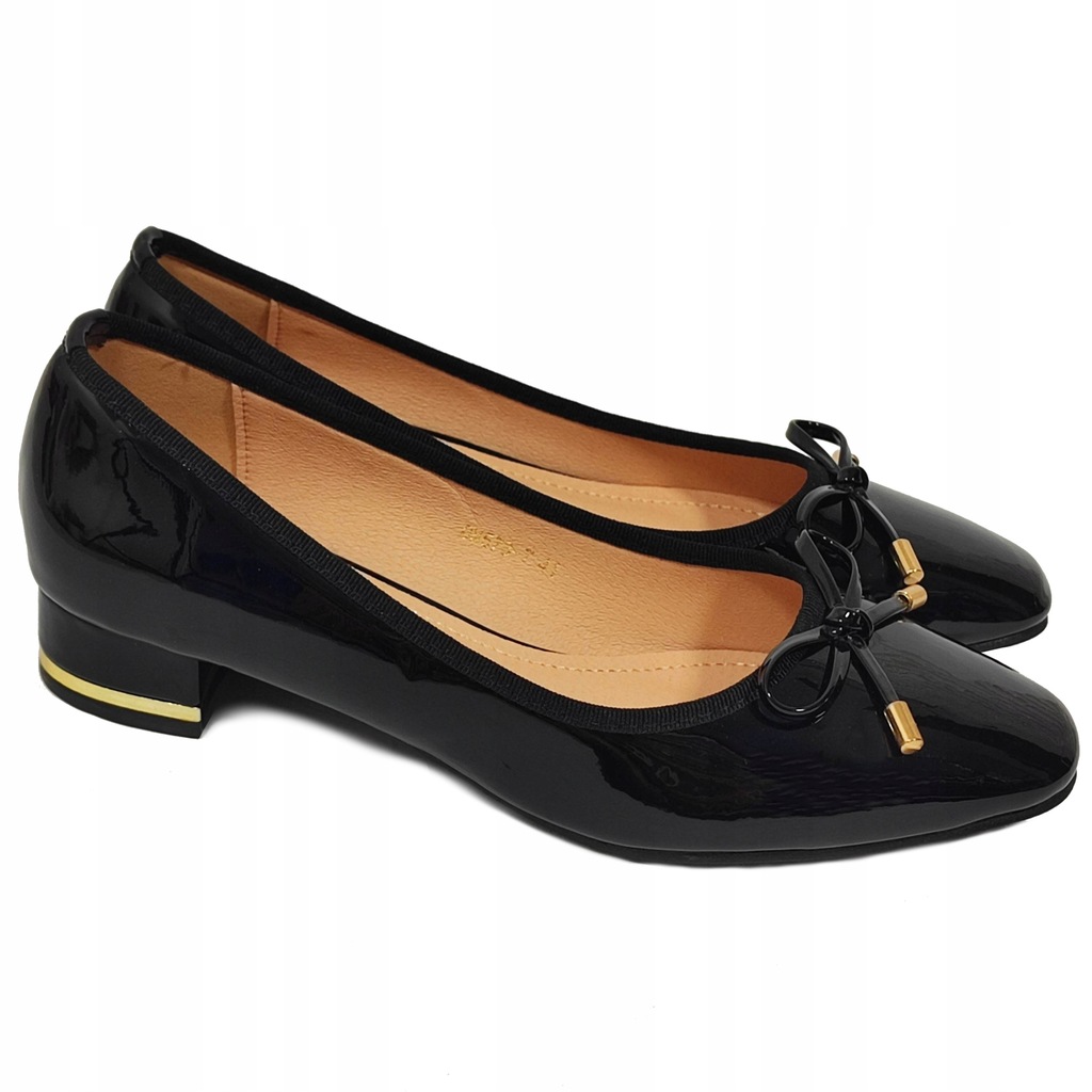 LAKIEROWANE BALERINY DAMSKIE DUŻE ROZMIARY - 42 - 12531403692 ...