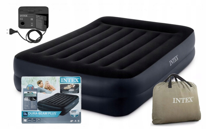 Materac 2os INTEX Samopompujący + Poręczna Torba - 12406816495 ...