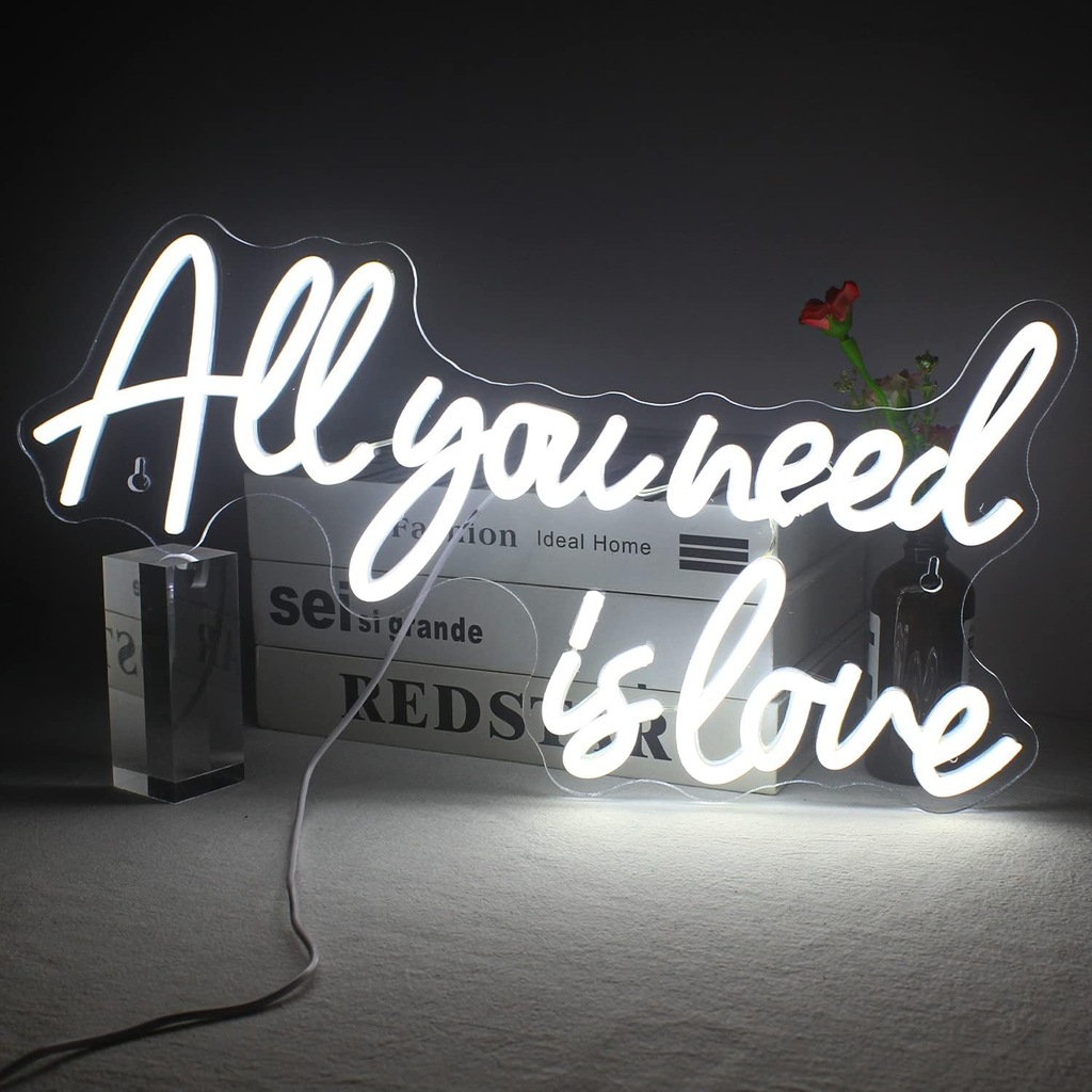 Napis NEON All You Need Is Love dla Dj akrylowa tablica - 14978158029 ...