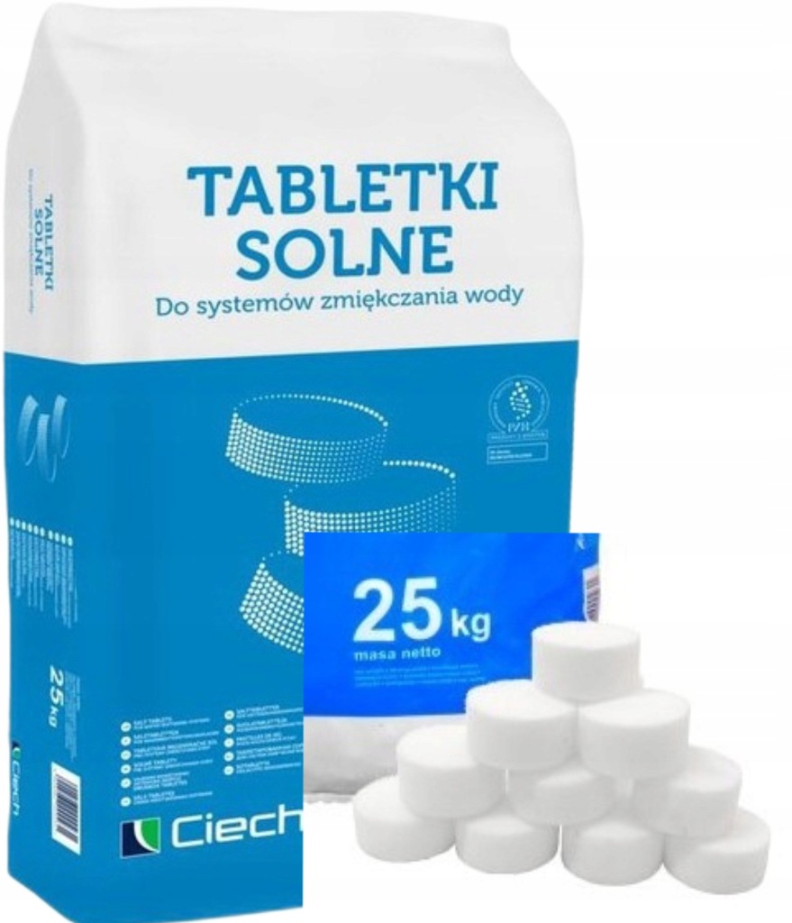 Sól tabletkowa CIECH 25kg do uzdatniania wody DUŻA - 13515383762 ...