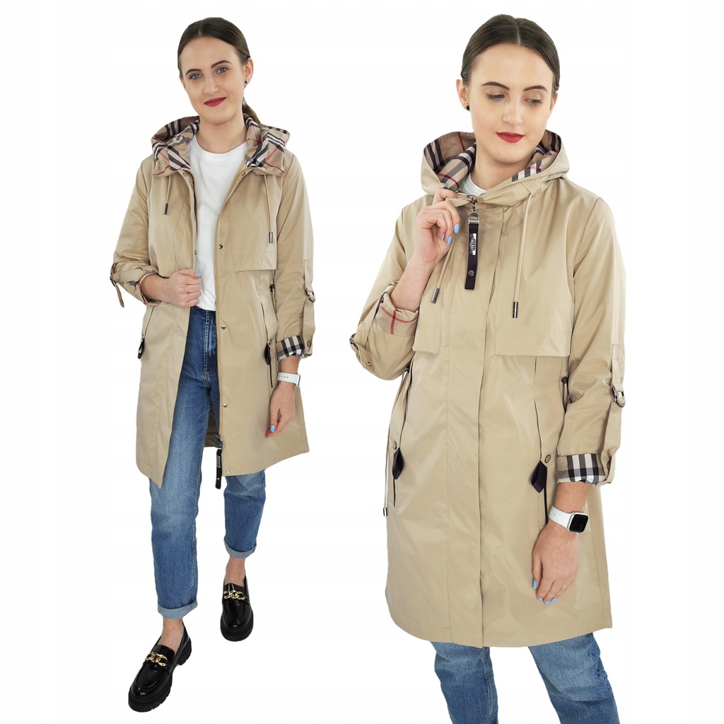 Parka wiosenna damska kurtka - BEŻOWA S-36 - 13349307287 - oficjalne archiwum Allegro