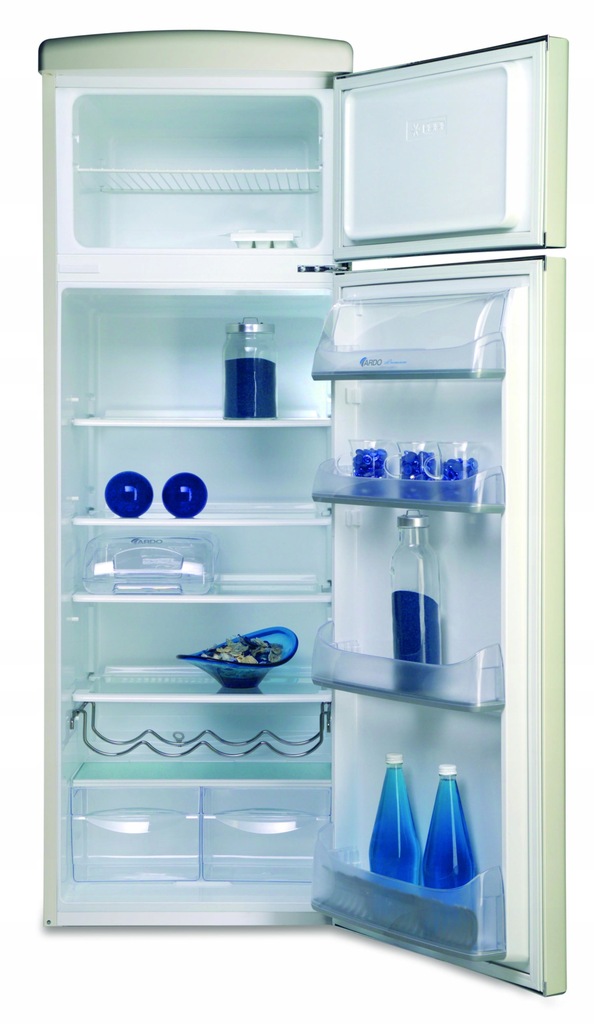 Lodówka retro vintage ARDO DPO28SHC kremowa, ecru - 8334076944 ...