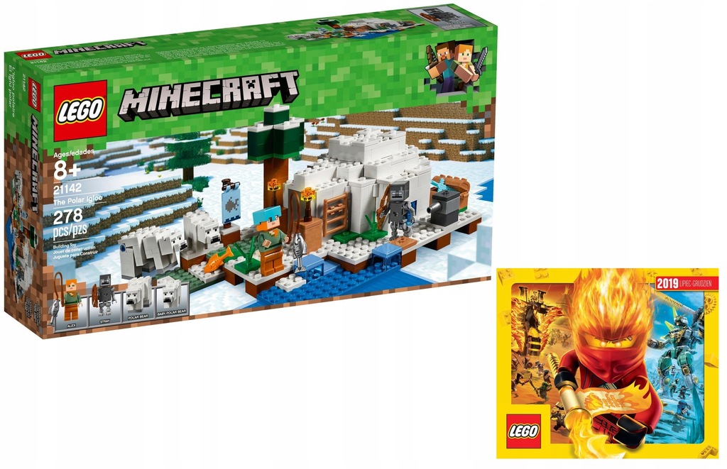 LEGO MINECRAFT 21142 Igloo niedźwiedzia + KATALOG - 7795842945 ...