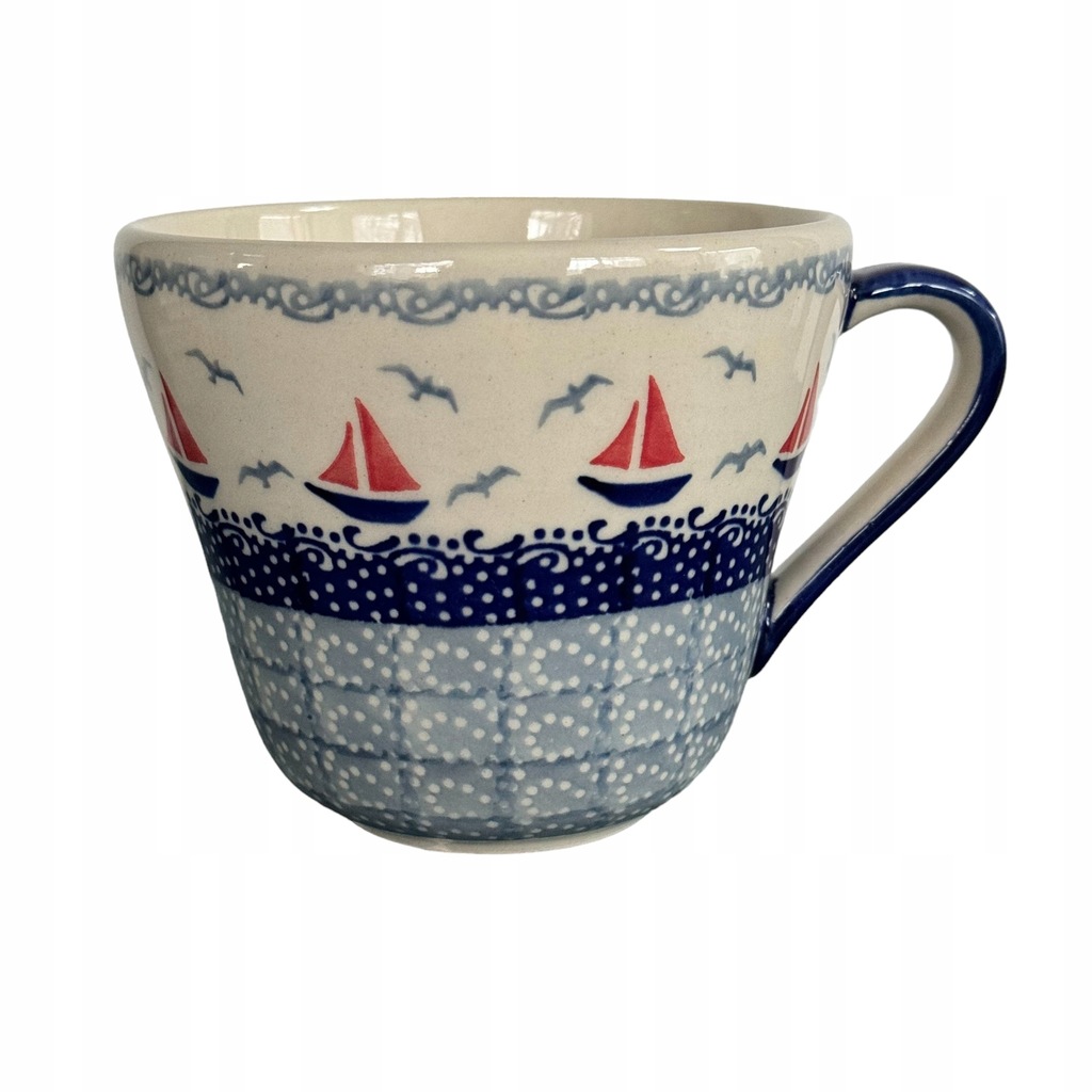 Filiżanka duża, kubek Żaglówki 600 ml dek. DPML Ceramika Bolesławiec - 15833613735 - oficjalne ...