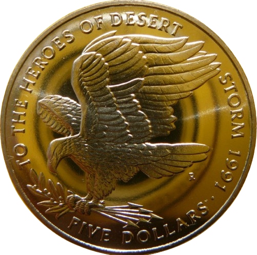 5$ WYSPY MARSHALLA ORZEŁ BIELIK OPERACJA PUSTYNNA BURZA - 15414872626 ...