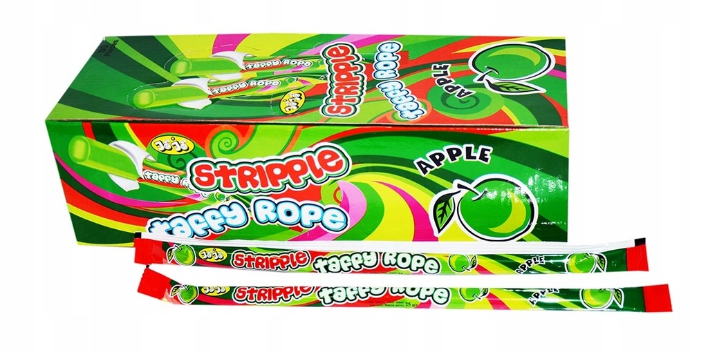 ŻELKI JOJO STRIPPLE TAFFY ROPE APPLE 60 SZTUK 1500 - 12570825314 ...