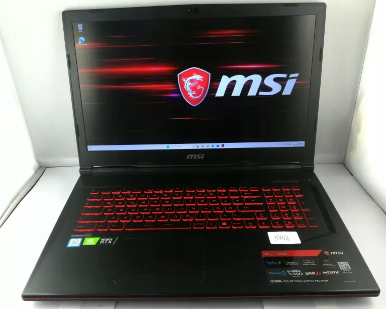 MSI GL73 8SE 16GB 240+1TB I7-8750H RTX 2060 - 14182054523 - oficjalne archiwum Allegro