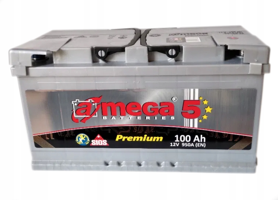 Akumulator 12V 100Ah 950A AMEGA Premium 5 - 11256455143 - oficjalne ...