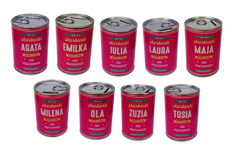 Skarbonka puszka z imieniem dla dziewczynki-GDAŃSK - 7212593991 - oficjalne archiwum Allegro