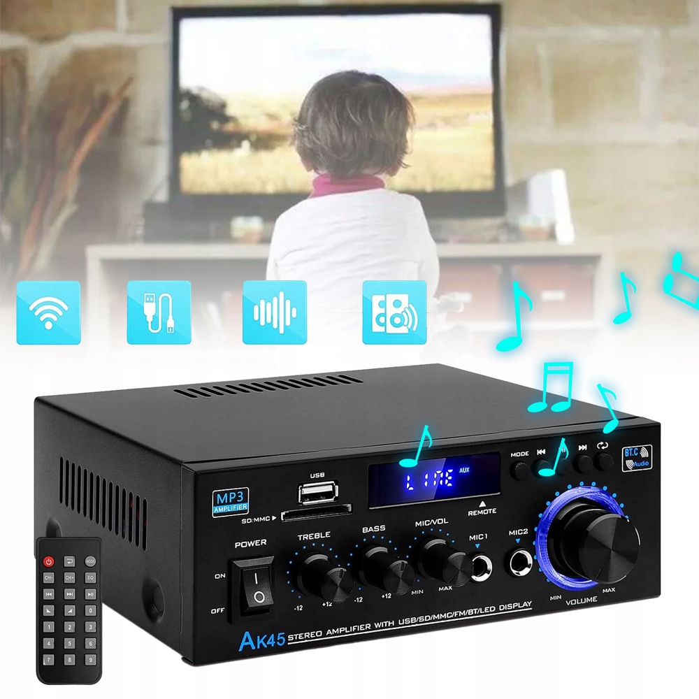 MINI WZMACNIACZ, WZMACNIACZ HIFI, BLUETOOTH 5.0 STEREO AUDIO, 2 KANAŁY - 15220999907 - oficjalne ...