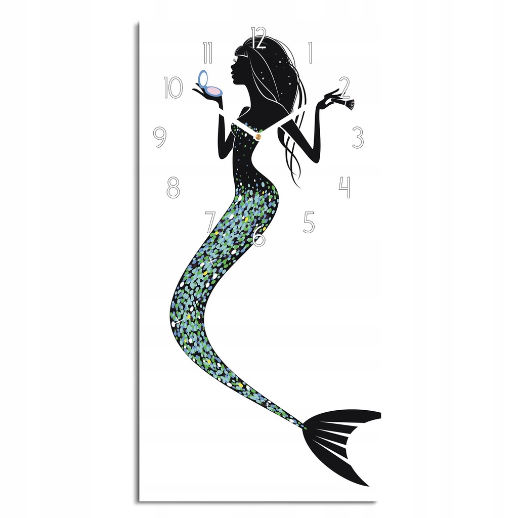 zegar szklany Syrena ryba motyl kuchenny 30x60 - 12141698807 ...