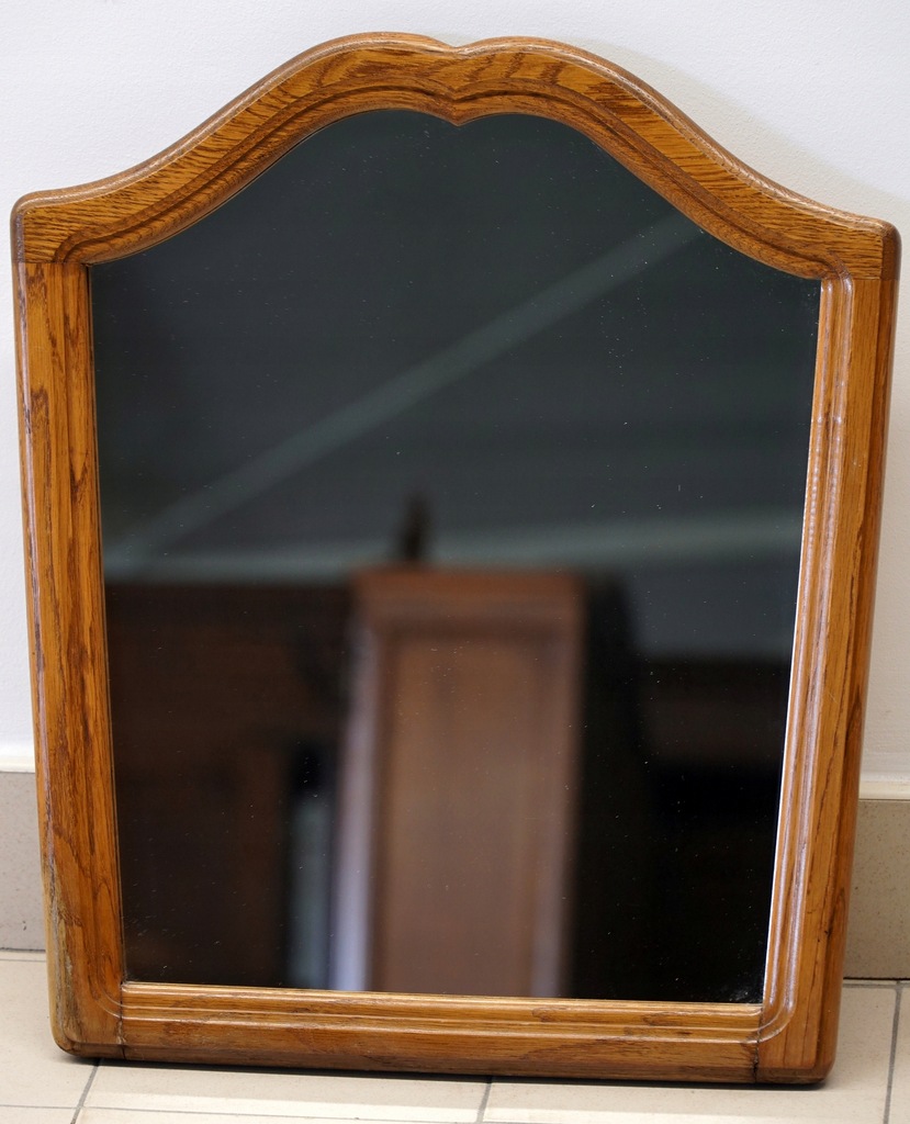 STYLOWE LUSTRO W RAMA DĘBOWA h52x45cm - 12453402334 - oficjalne ...