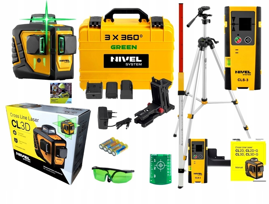 NIVEL SYSTEM CL3D-G LASER KRZYŻOWY GREEN STAT. ODB - 12253331806 ...