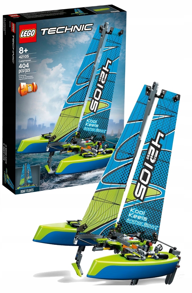klocki LEGO TECHNIC 2w1 _ łódź KATAMARAN żaglówka - 11135948540 ...