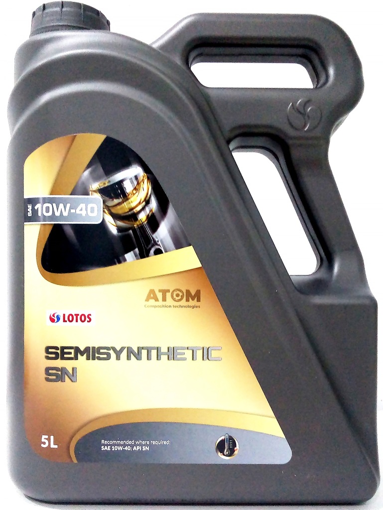 OLEJ SILNIKOWY LOTOS ATOM PÓŁSYNTETYCZNY 10W-40 5L - 12014121634 - oficjalne archiwum Allegro