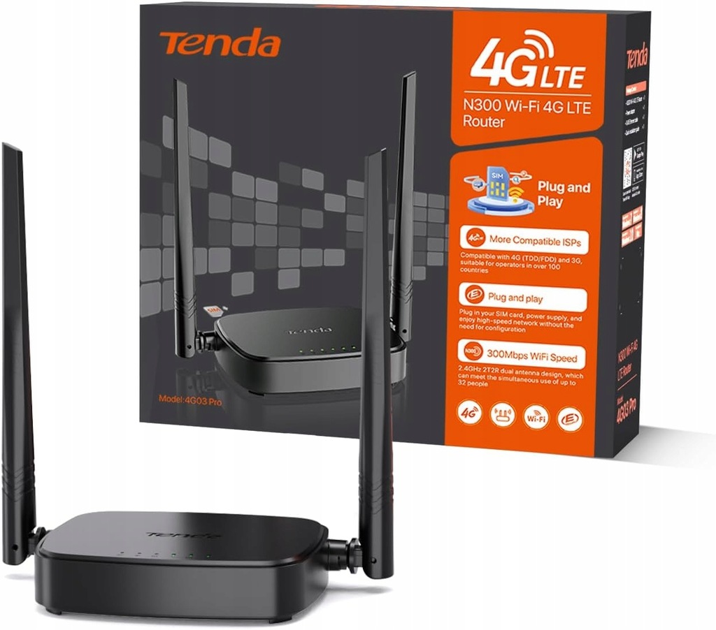 Router Tenda 4G03 Pro 802.11n (Wi-Fi 4), 802.11g (D) - 15201624567 ...