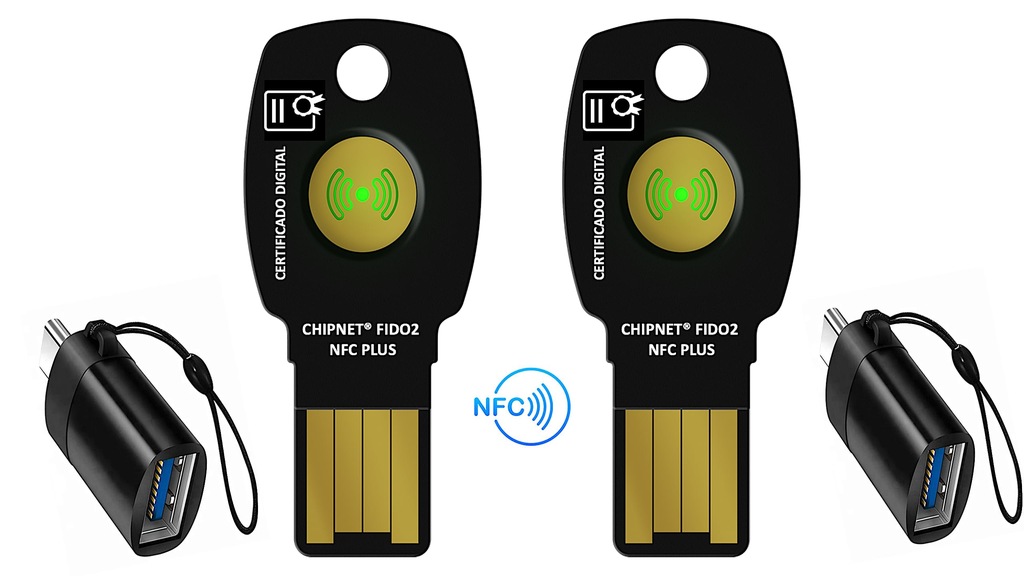 ChipNet FIDO2 NFC Plus Kit 2 - klucz zabezpieczający - 14714848980 ...