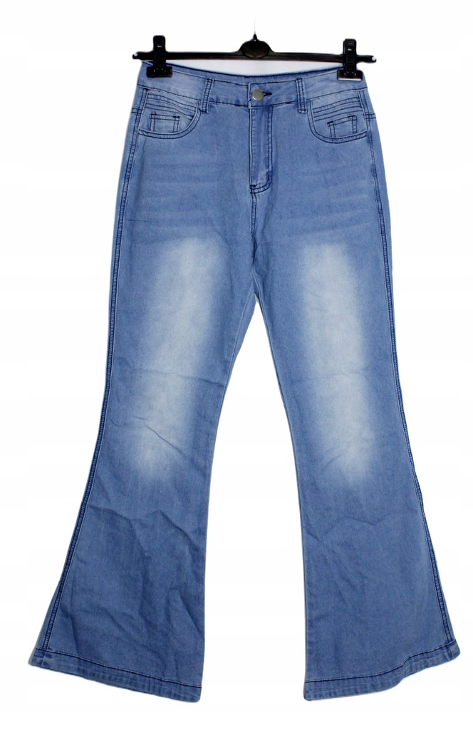 Jeansowe spodnie szwedy szerokie nogawki L 40 - 14835191396 - oficjalne archiwum Allegro